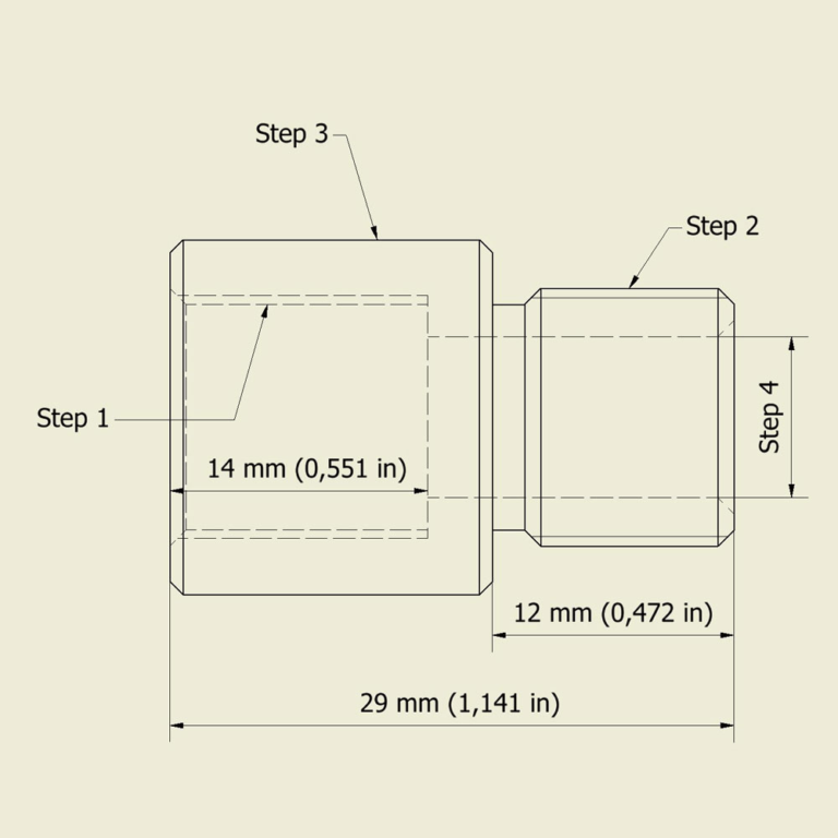 Silencer adapter for 3/4x16 TPI oil filter Ford, Chrysler...