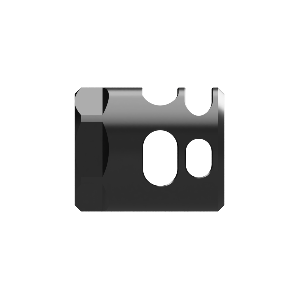 Compact muzzle brake for PCC 9x19 - 1/2x28 TPI or 1/2x36 TPI